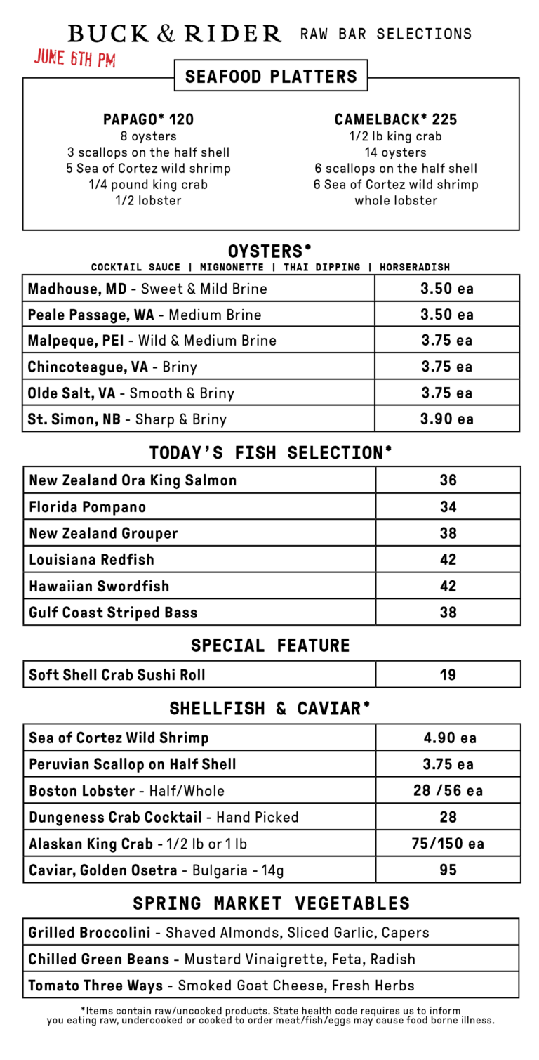 Private Dining - Buck and Rider