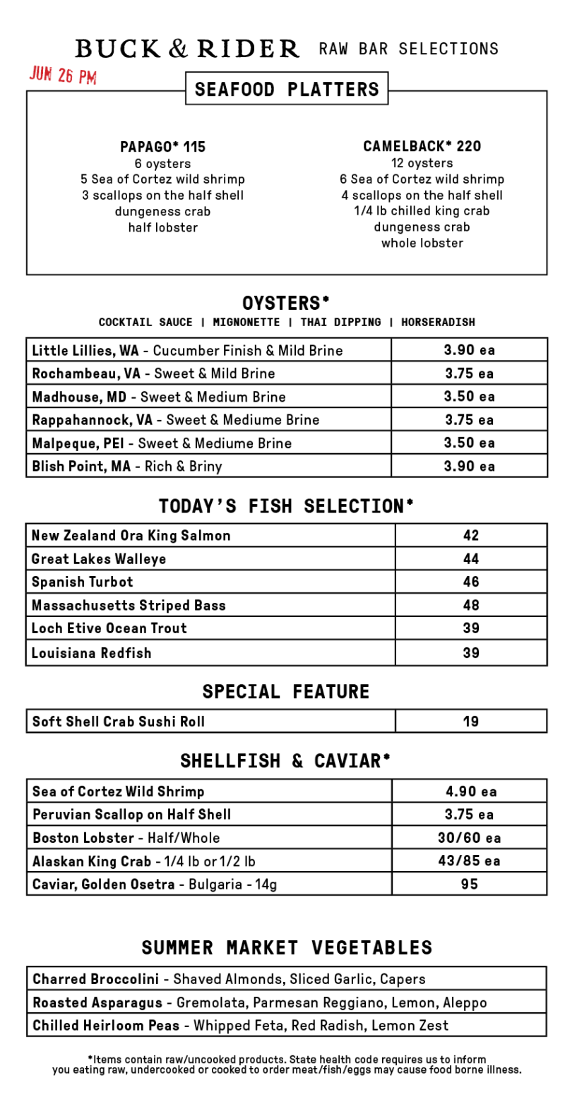Seafood Restaurant in North Scottsdale AZ - Buck & Rider