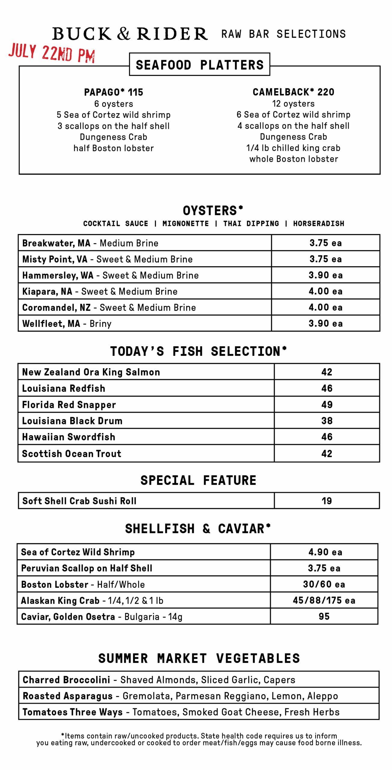 Seafood Restaurant in Phoenix AZ - Buck & Rider