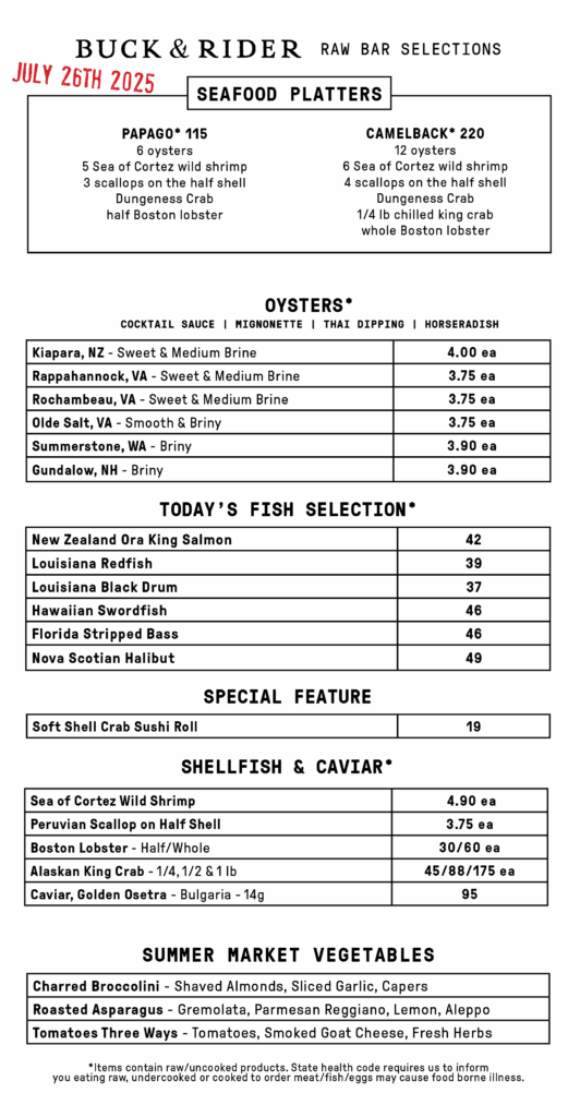 Private Dining - Buck and Rider