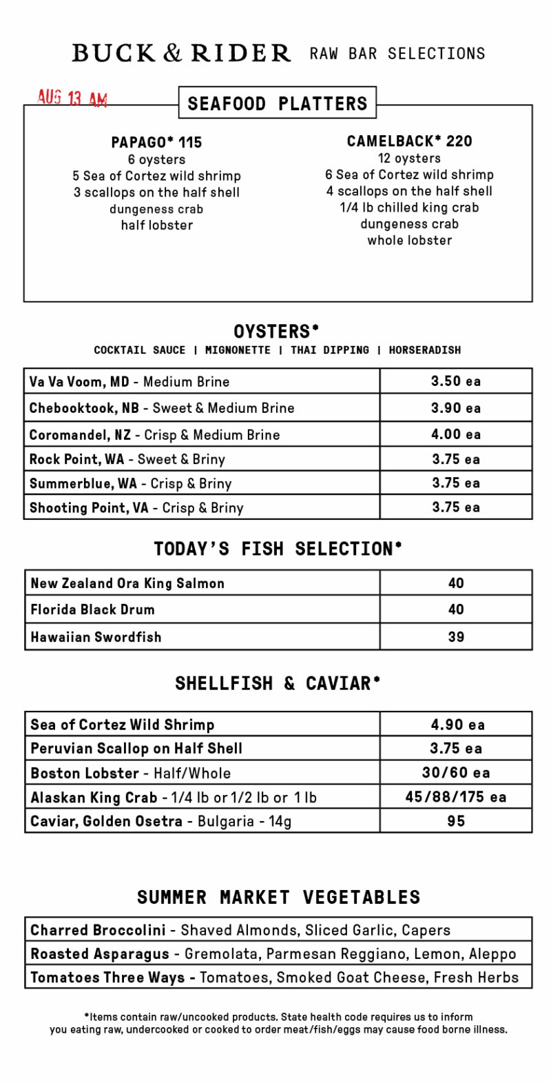 Private Dining - Buck and Rider