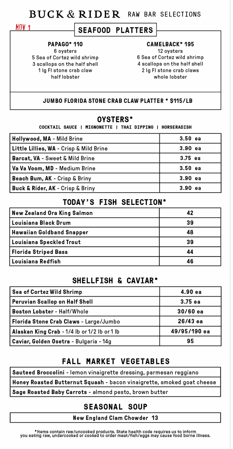 Private Dining - Buck and Rider