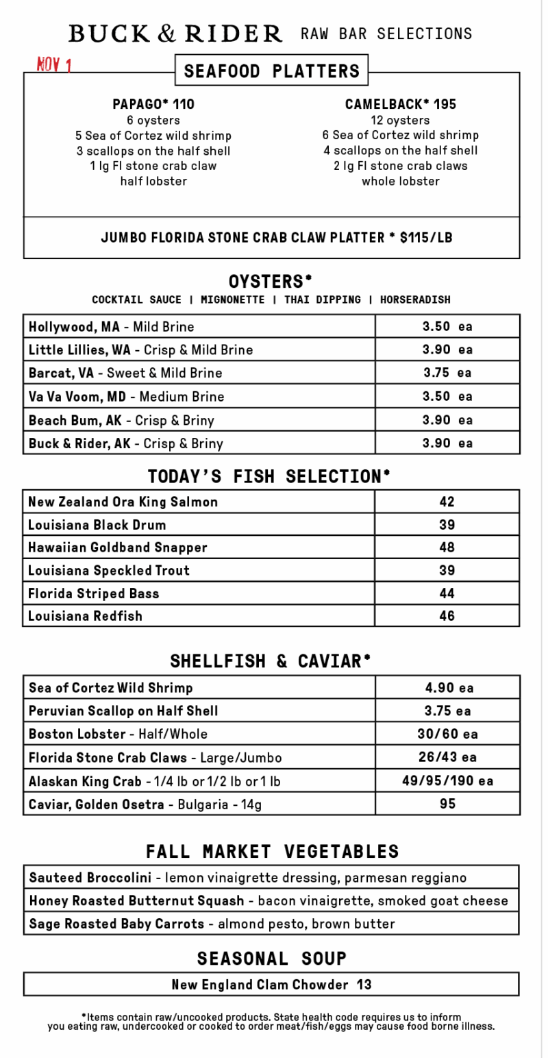 Private Dining - Buck and Rider